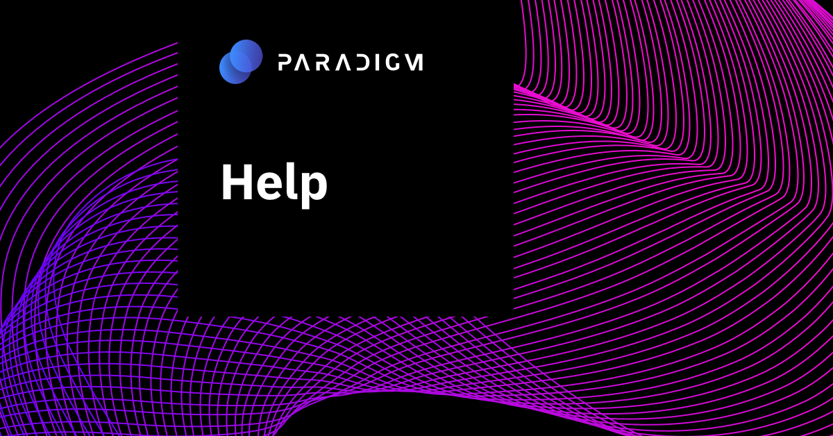 Help | Paradigm